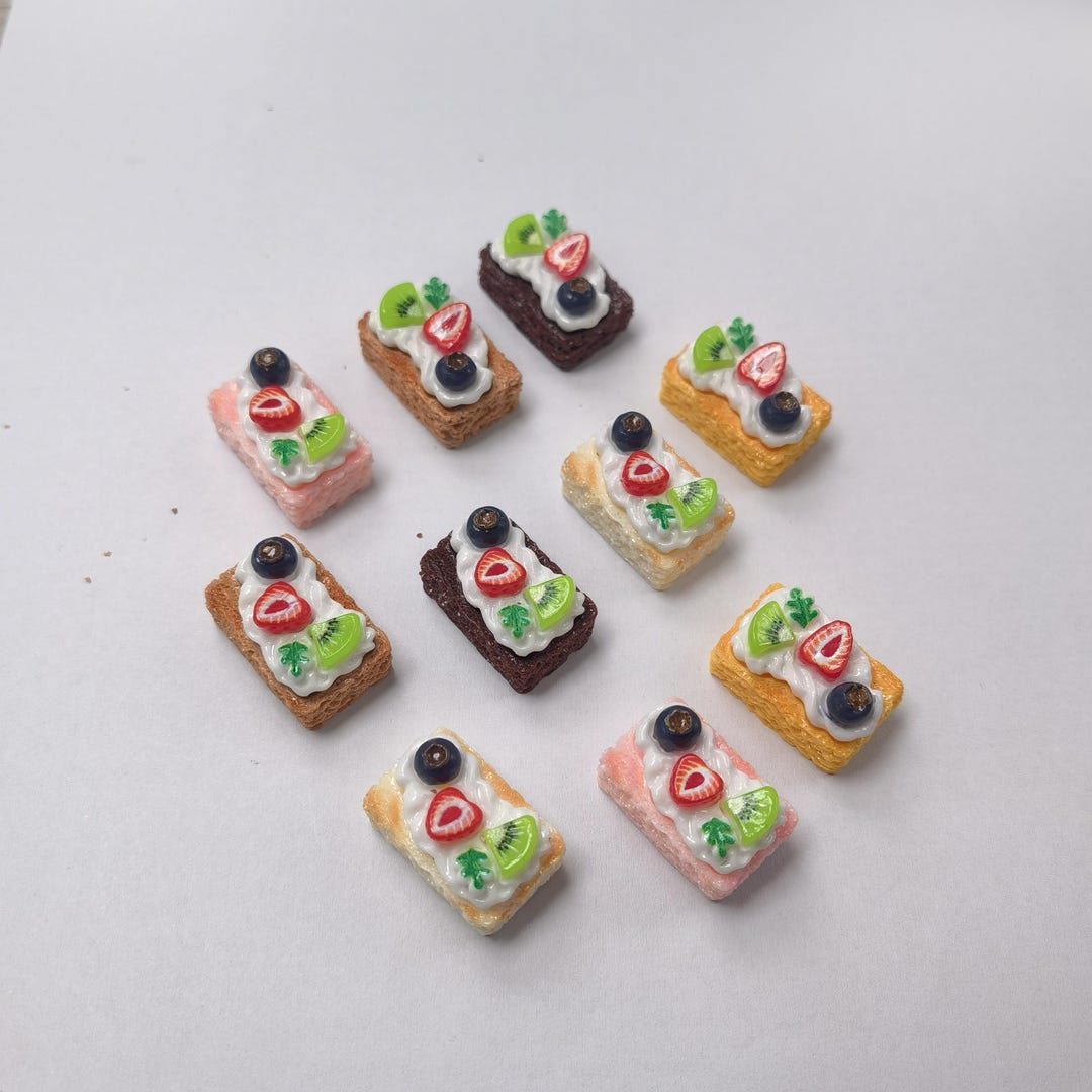 Miniature Simulation Resin Cakes Mini Cake Resin Charms Kawaii Junk ...