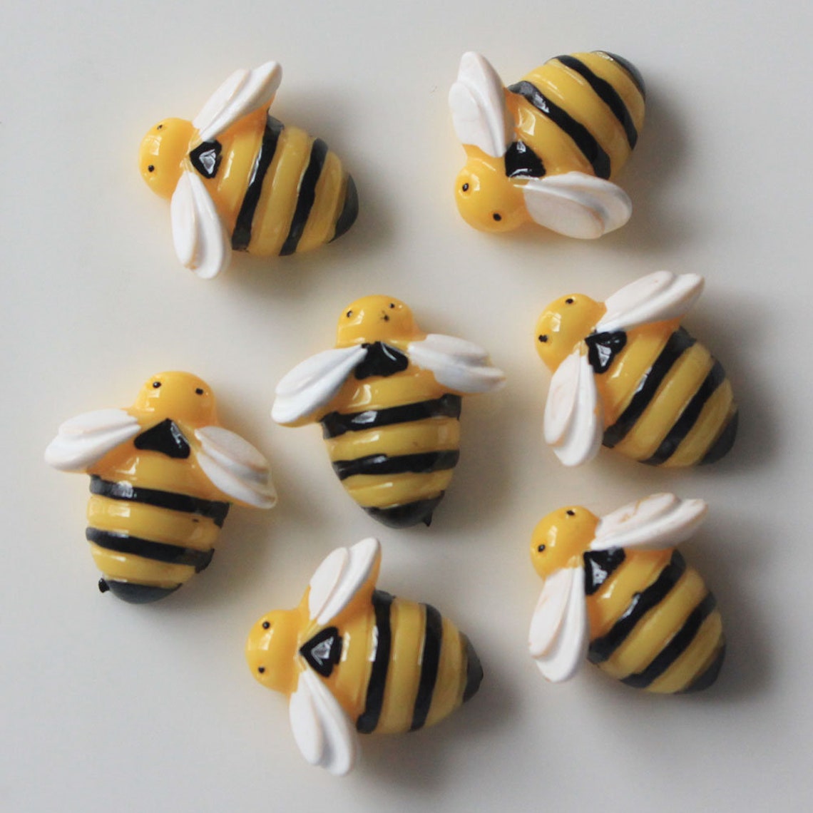 20mm Cute Mini Resin Cartoon Animal Bees With Flatback | Etsy