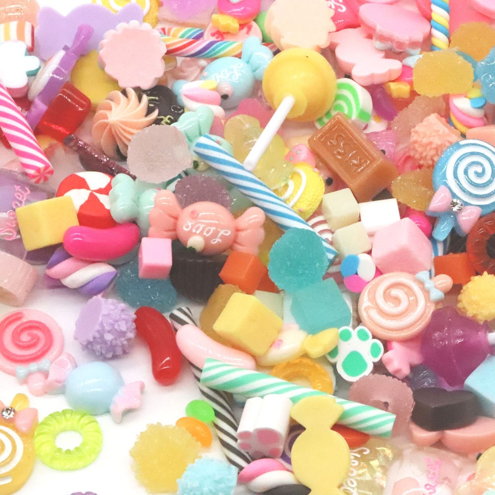 Wholesale 50/100PCS Various Resin Fake Candy Cabochons Random - Etsy