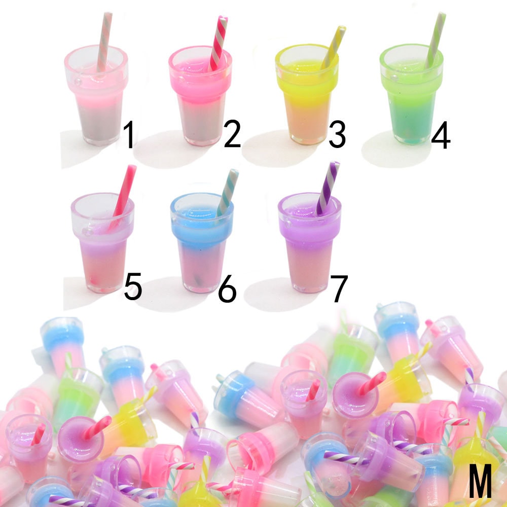 3D New Style Boba Slime Charms Resin Cute Bubble Milk Tea Cup - Etsy