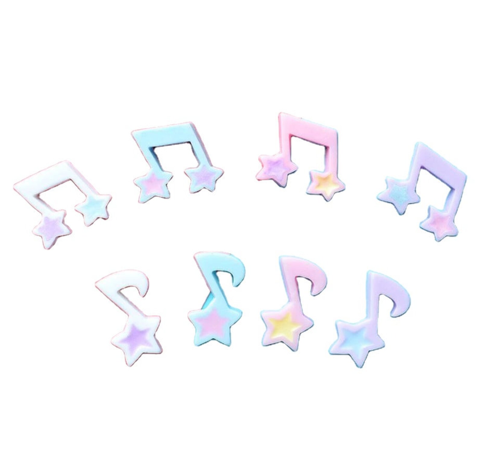 Cute Mini Star Music Note Flatback Resin Cabochon for Hair Bow Center ...