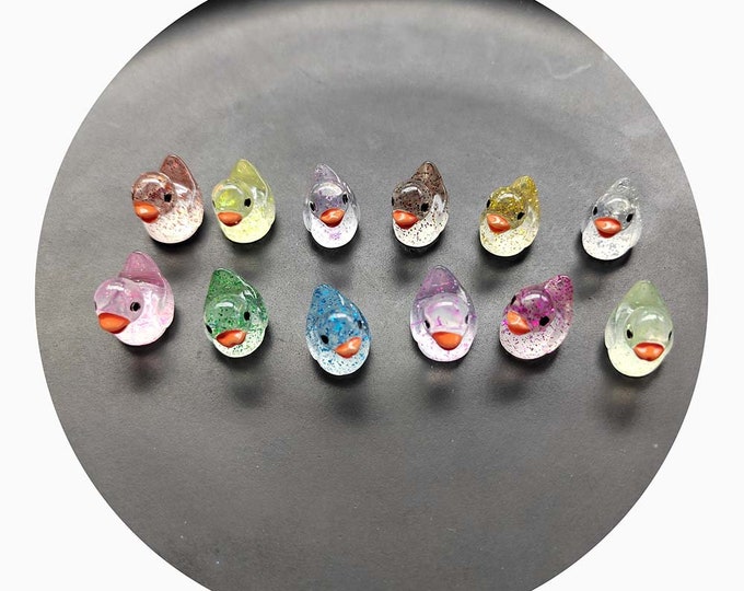 Handmade Lampwork Glass Duck Figurine, Rubber Ducky in a Tub, Micro ...