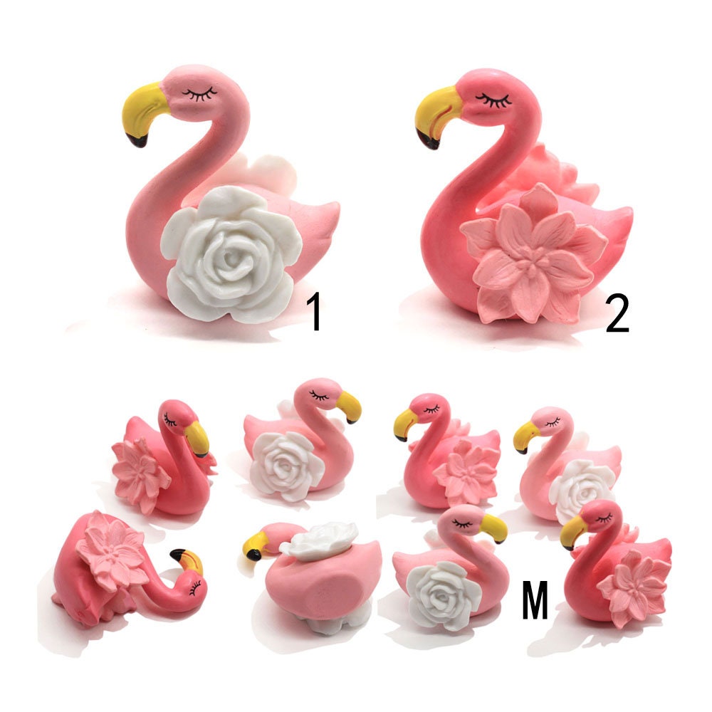 40mm Mini Cute Flamingo Mini Figures Love Animal Home - Etsy
