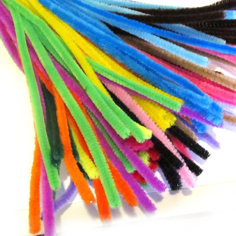 Fuzzy Wire Pipe Cleaners Bulk 30cm Chenille Stem Fuzzy Bendable Wire ...