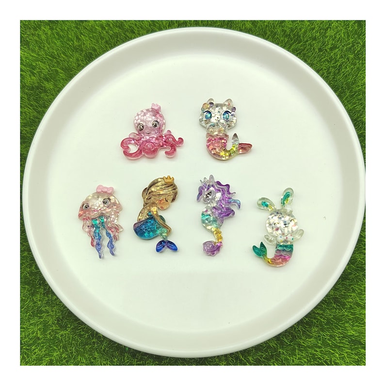 Resin Kawaii Colorful Rabbit Unicorn Octopus Cat Mermaid - Etsy