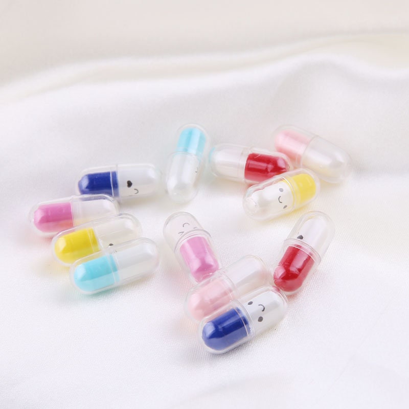 Cute Expression Capsules Love Pill Plastic Charms Put in Wishing Drift ...