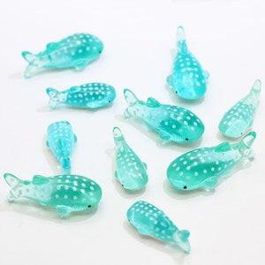 3D Blue Mini Fish Figurines DIY Ocean Sea Animal Whale Miniature ...