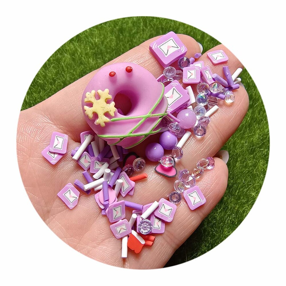 Custom Factory Supply Purple Color Clay Charms Slime Topping Sprinkles ...