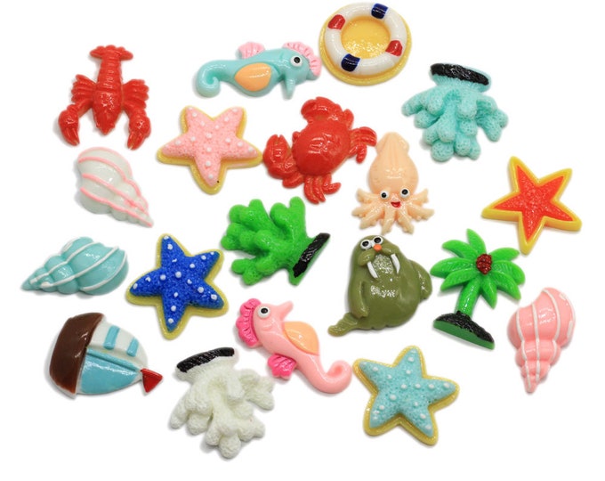 5/10/20pcs Resin Cartoon Bear Cat Dog Rabbit Cabochon Scrapbook Kawaii ...