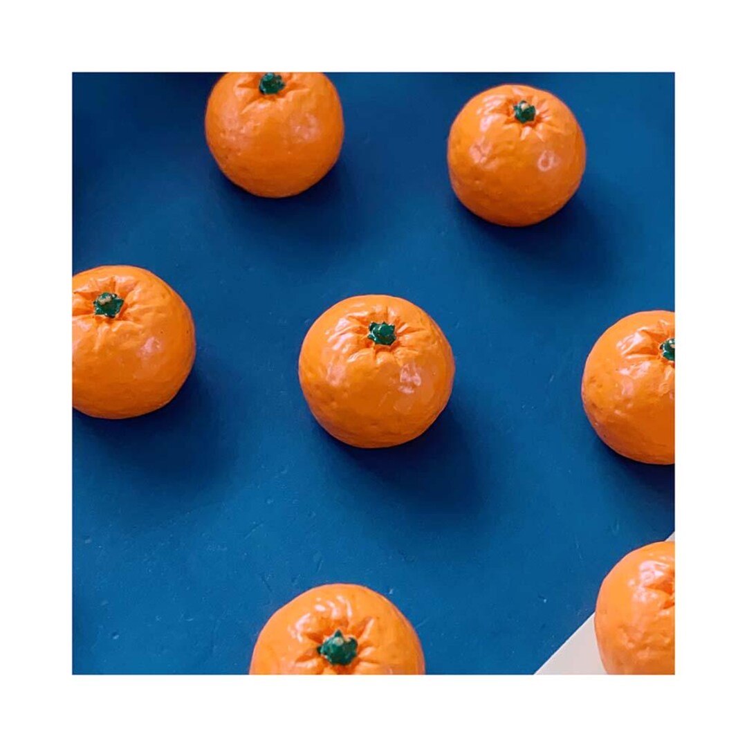 Resin Food Cute Mini Orange Slime Charms Glue on Slime Beads Cute Fruit ...