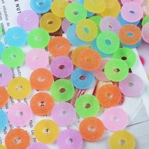 Ring Circle Shape Fake Candy Gumdrop Resin Cabochon Flatback Simulation ...