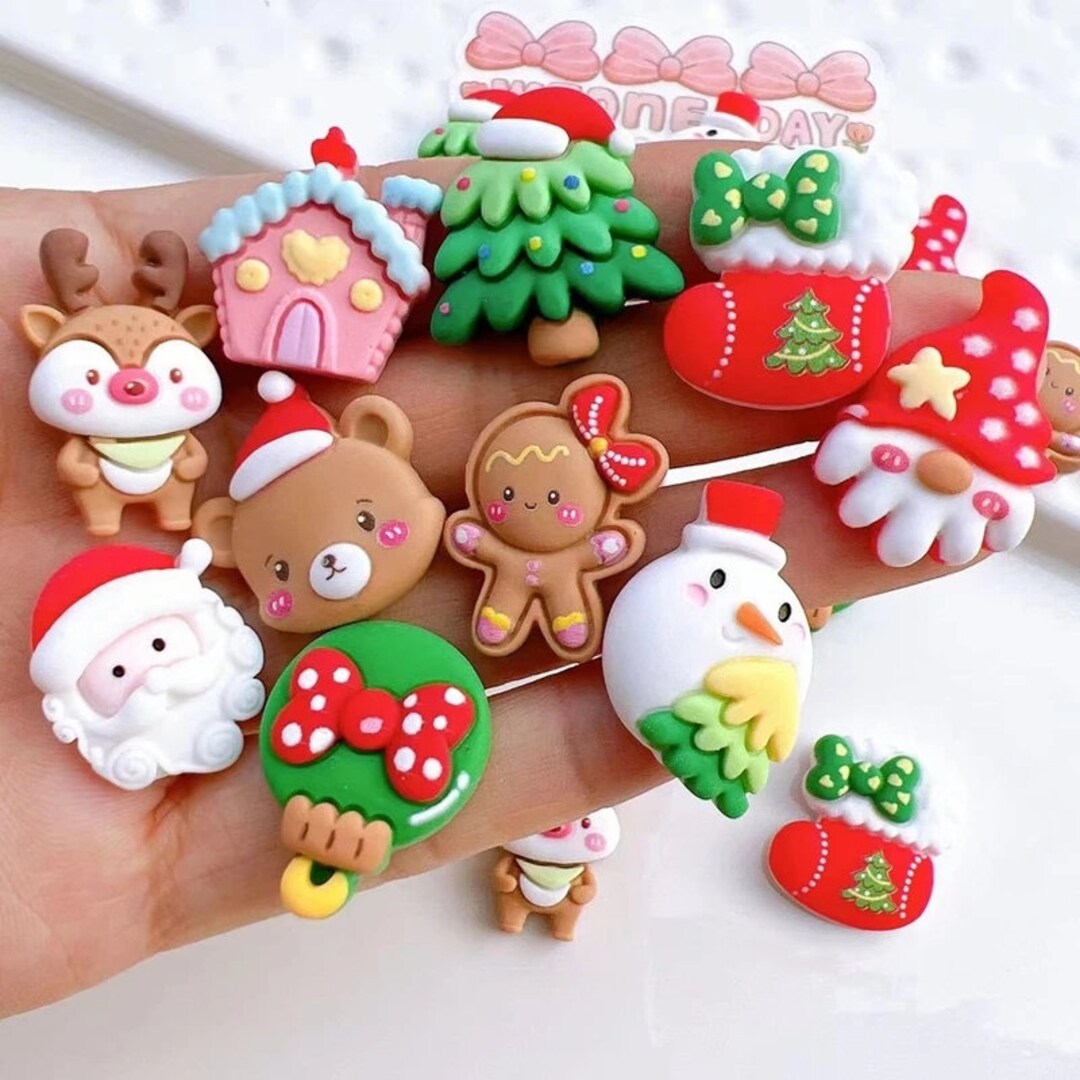 Cute Mini Christmas Series Flat Back Resin Cabochons Scrapbooking DIY ...