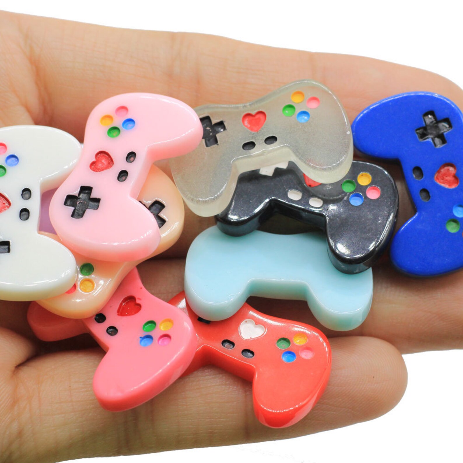 Resin Flat Back Cabochon Game Controller Charms for Jewelry Making ...