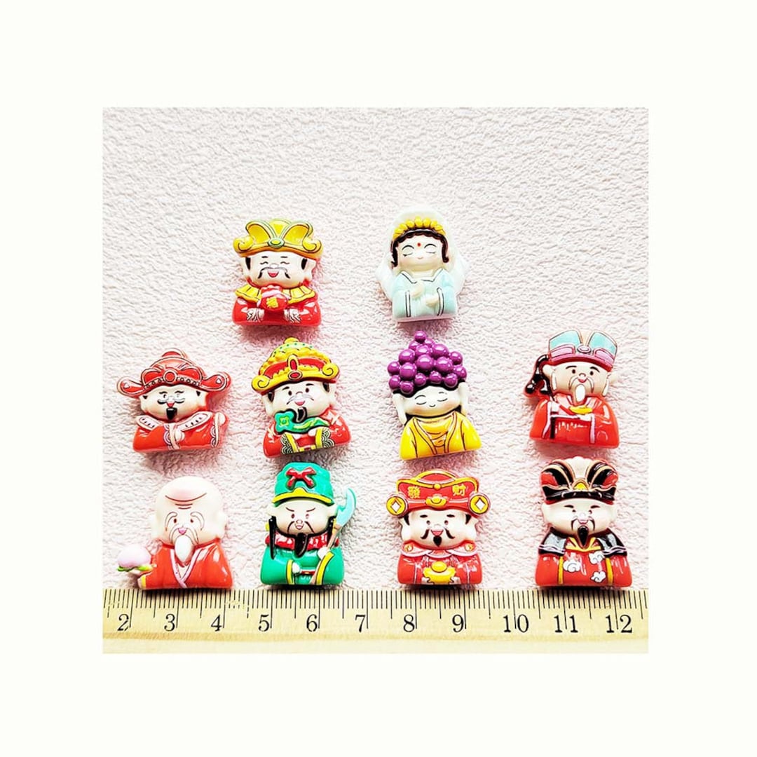 The God of Wealth Chinese Mythological Figures Resin Charms DIY ...