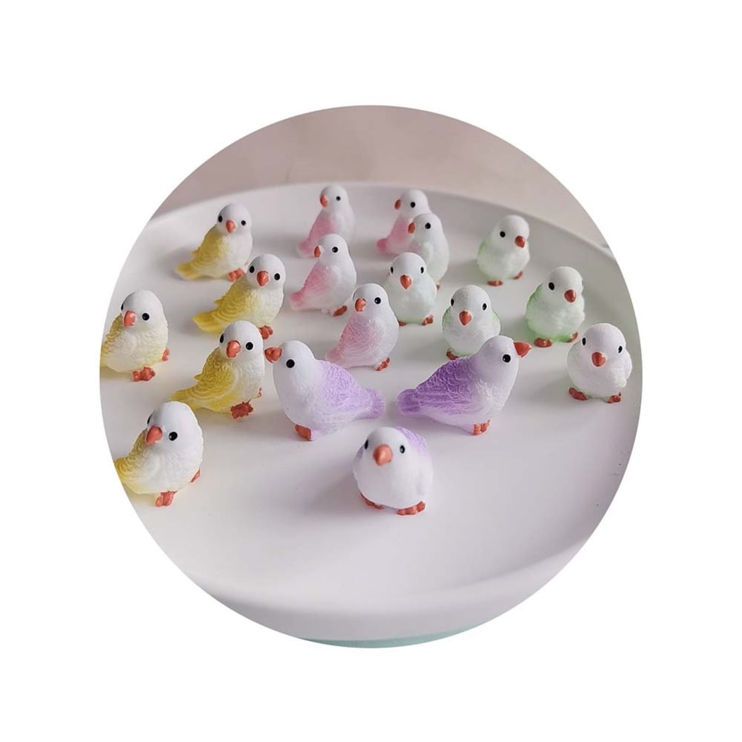 Plastic Miniature Birds Animal Simulation Feather Birds Models DIY ...