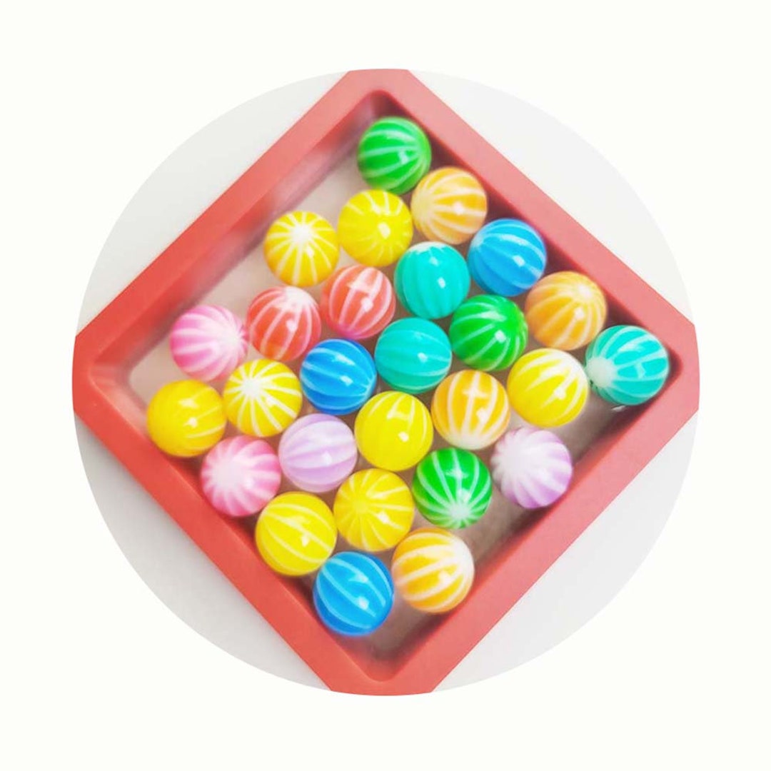 Handcraft Watermelon Ball Bubble Gum Candy Miniature for Fairy Garden ...