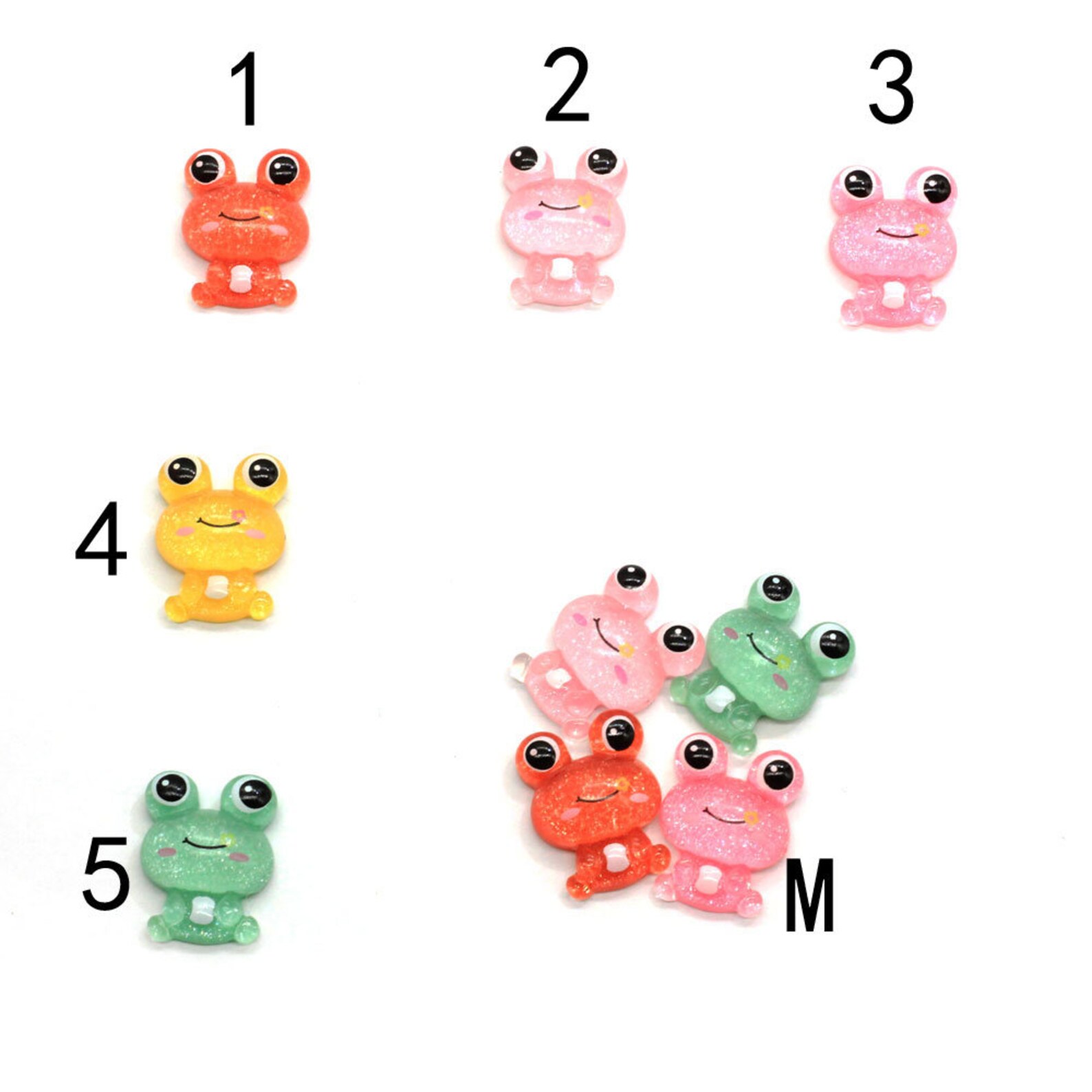 Kawaii Glitter Frog Resin Slime Charms for Slime Accessories - Etsy