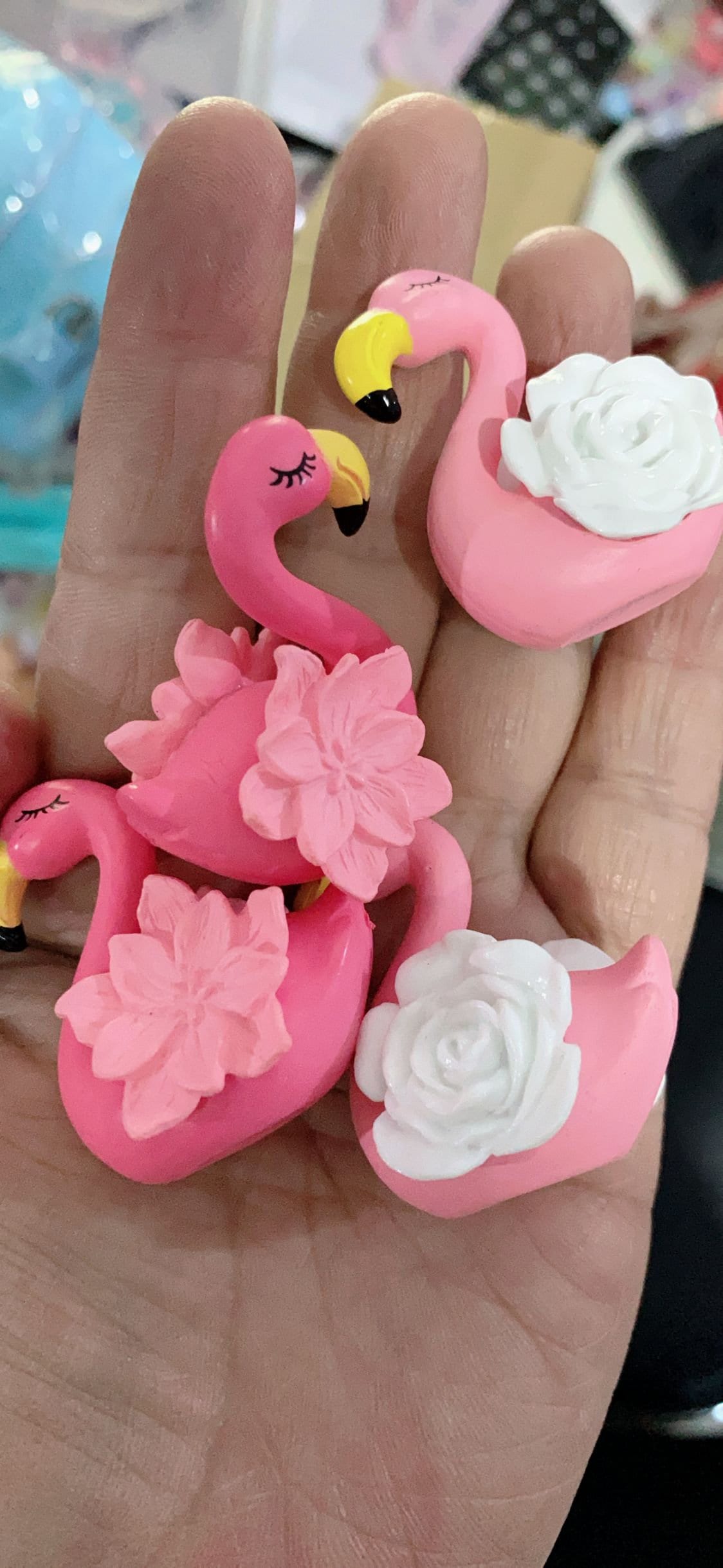40mm Mini Cute Flamingo Mini Figures Love Animal Home - Etsy
