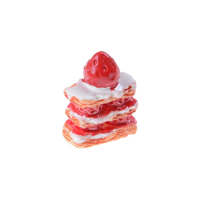 Resin Strawberry Cake Adorable Miniature Cakes Resin - Etsy