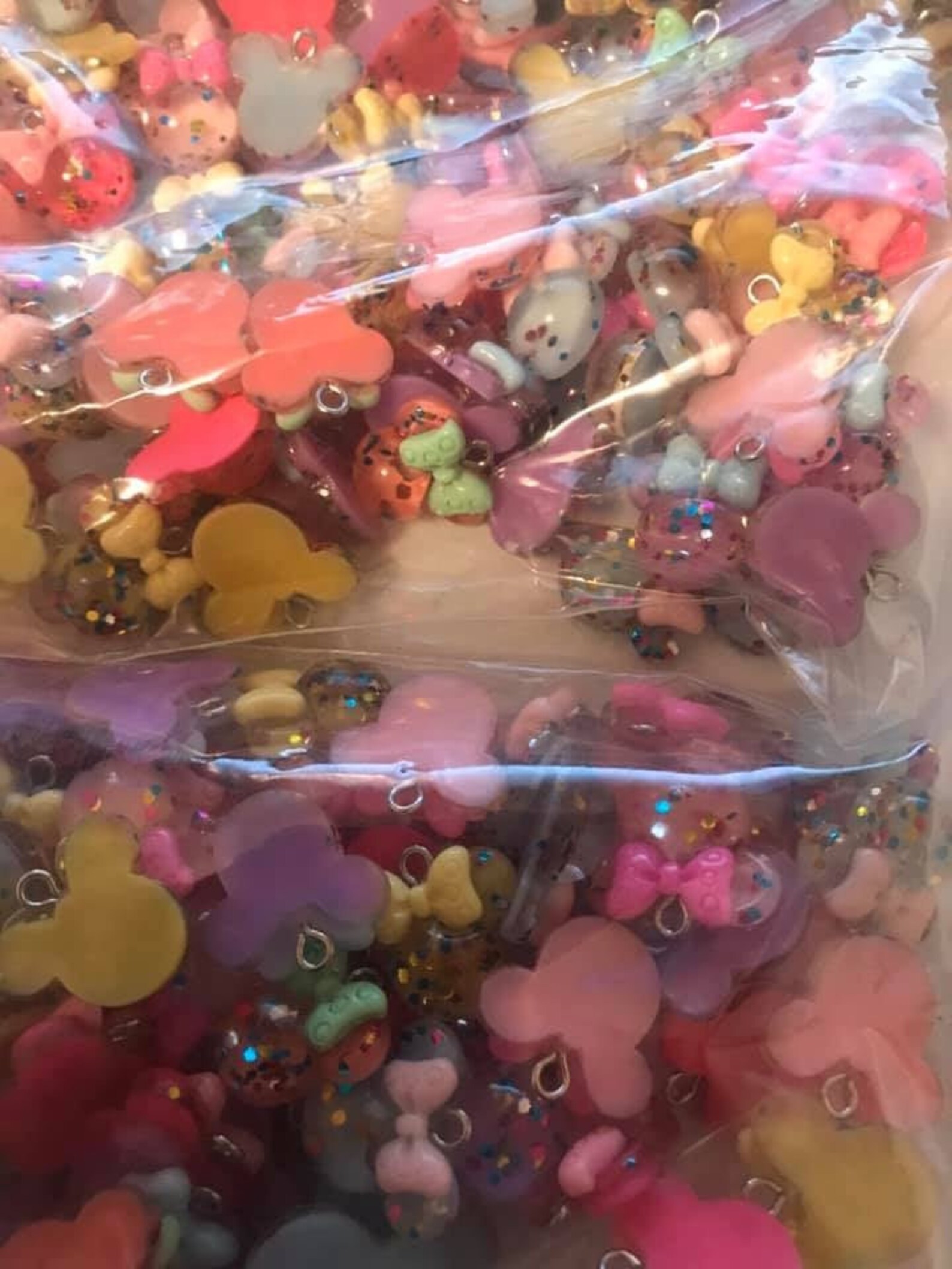 Cute Glitter Minnie Head Resin Flat Back Cabochons DIY for Phone Deco ...