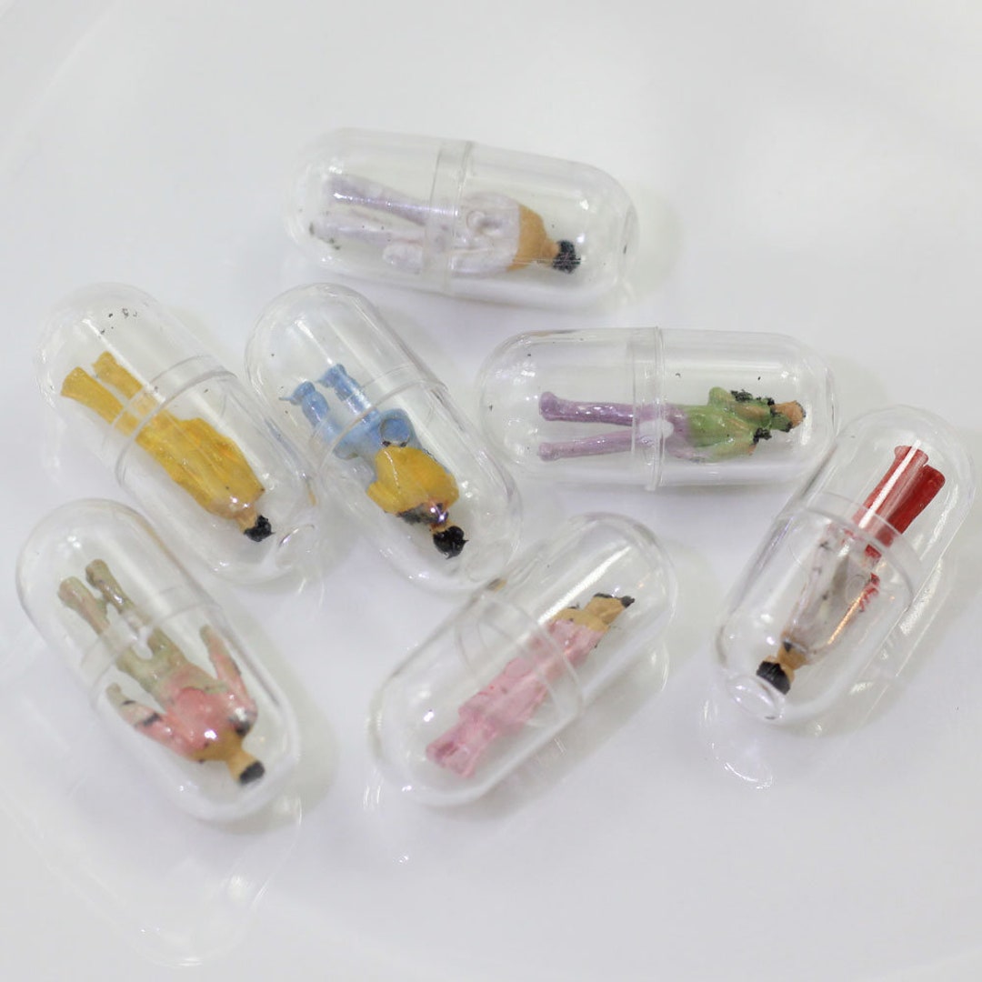 Transparent Capsule Shell Plastic Pill Container Pill Cases Bottle ...
