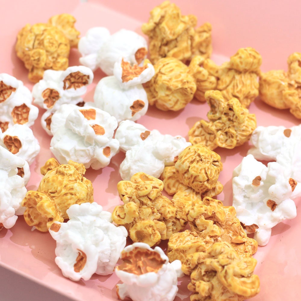 3D Sweet Miniature Popcorn Flat Back Resin Cabochons Handmade ...
