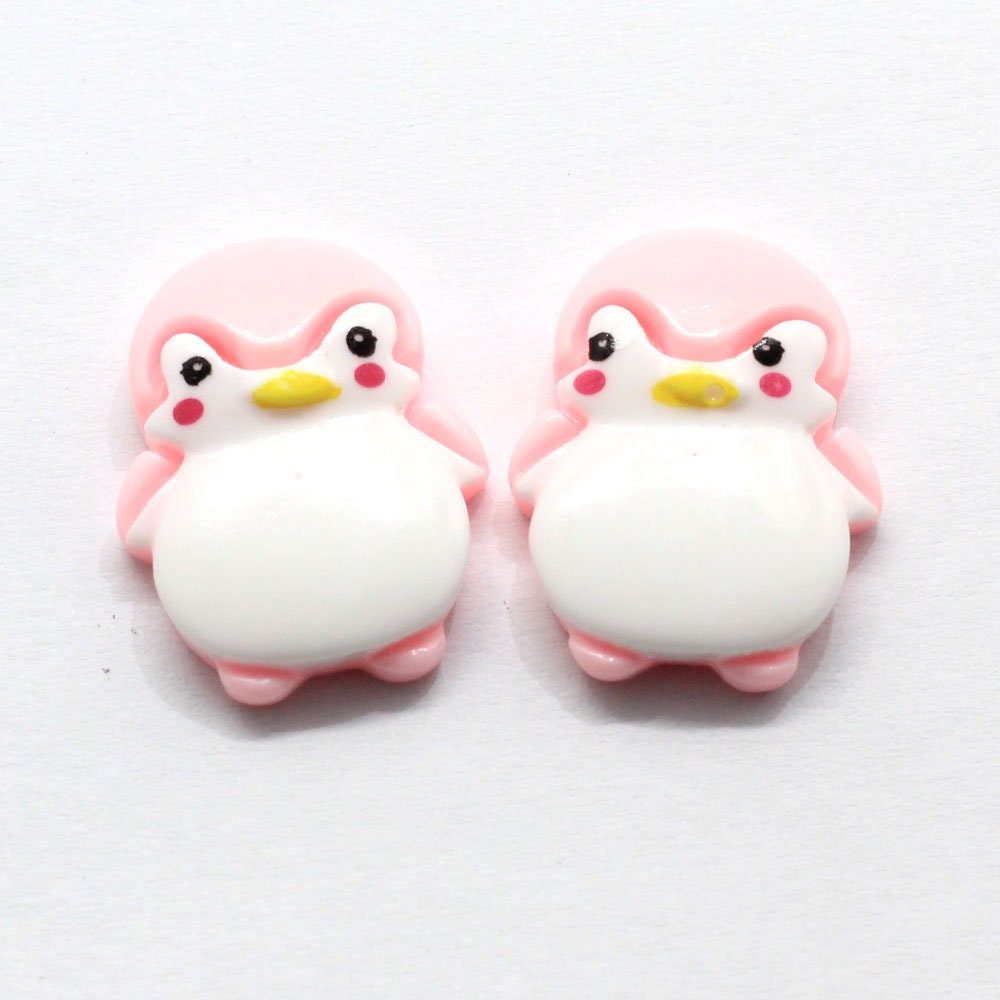Cartoon Penguin Resin Decoration Crafts Flatback Cabochon - Etsy