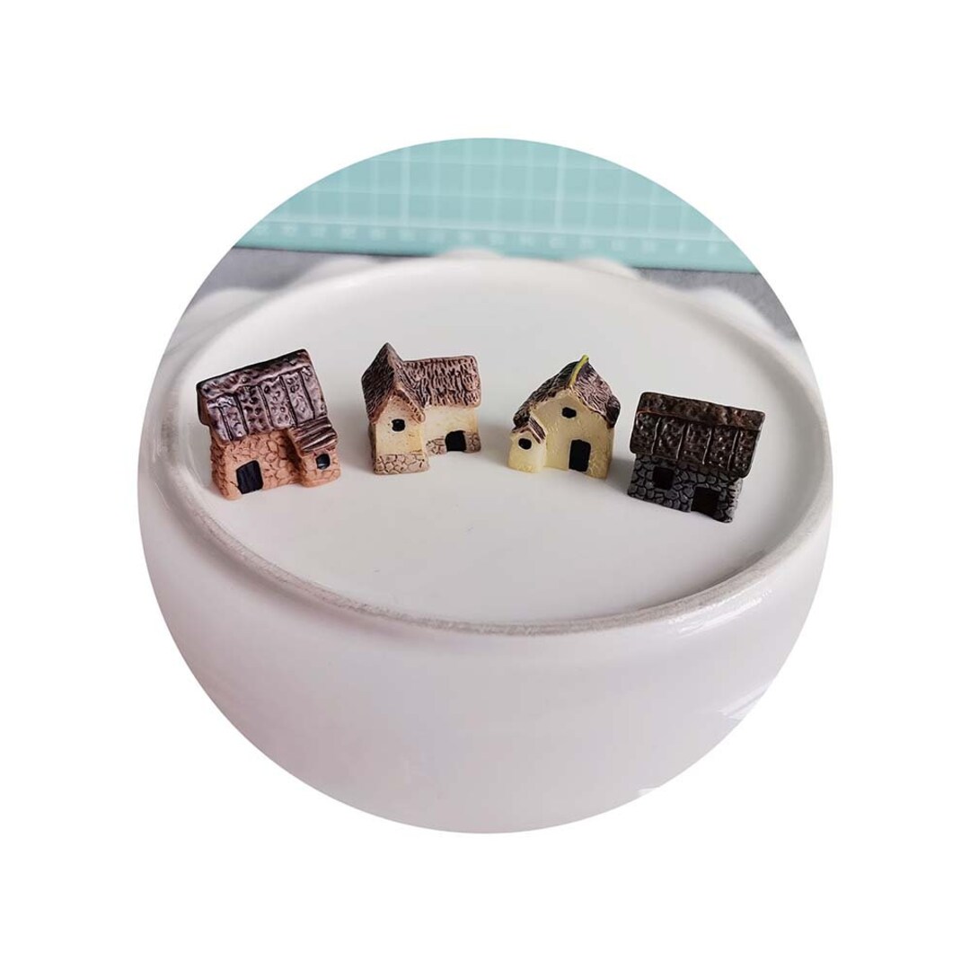 Resin Crafts Tiny House Micro Garden Landscaping Ideas Miniature Fairy ...