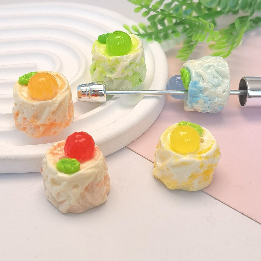 3D Cake Resin Focal Beads Pens Cake Food Beads for Beaded Pen Supplies ...