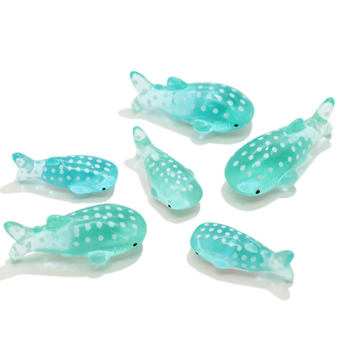 3D Blue Mini Fish Figurines DIY Ocean Sea Animal Whale Miniature ...