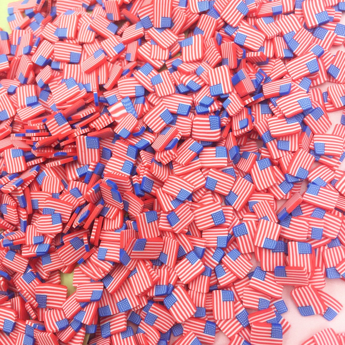 100g 5mm Polymer Clay American Flag England Flag Slice Sprinkles for ...