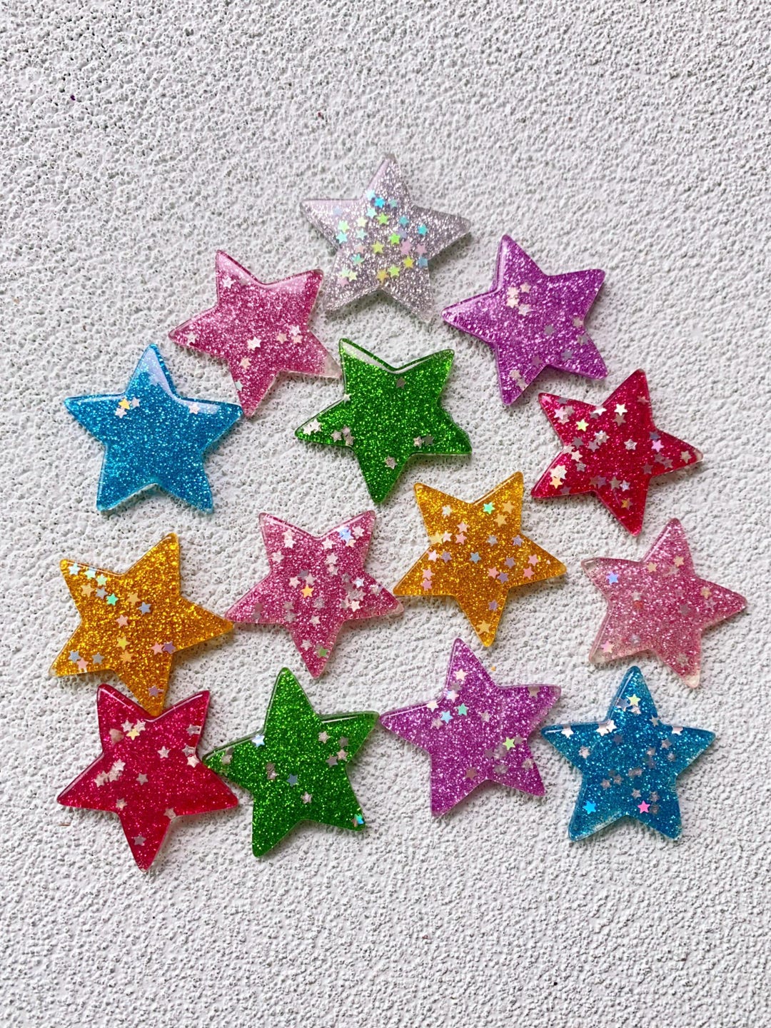 Clear Resin Star Glitter Charms for DIY Crafts, Jewelry Making, Phone ...