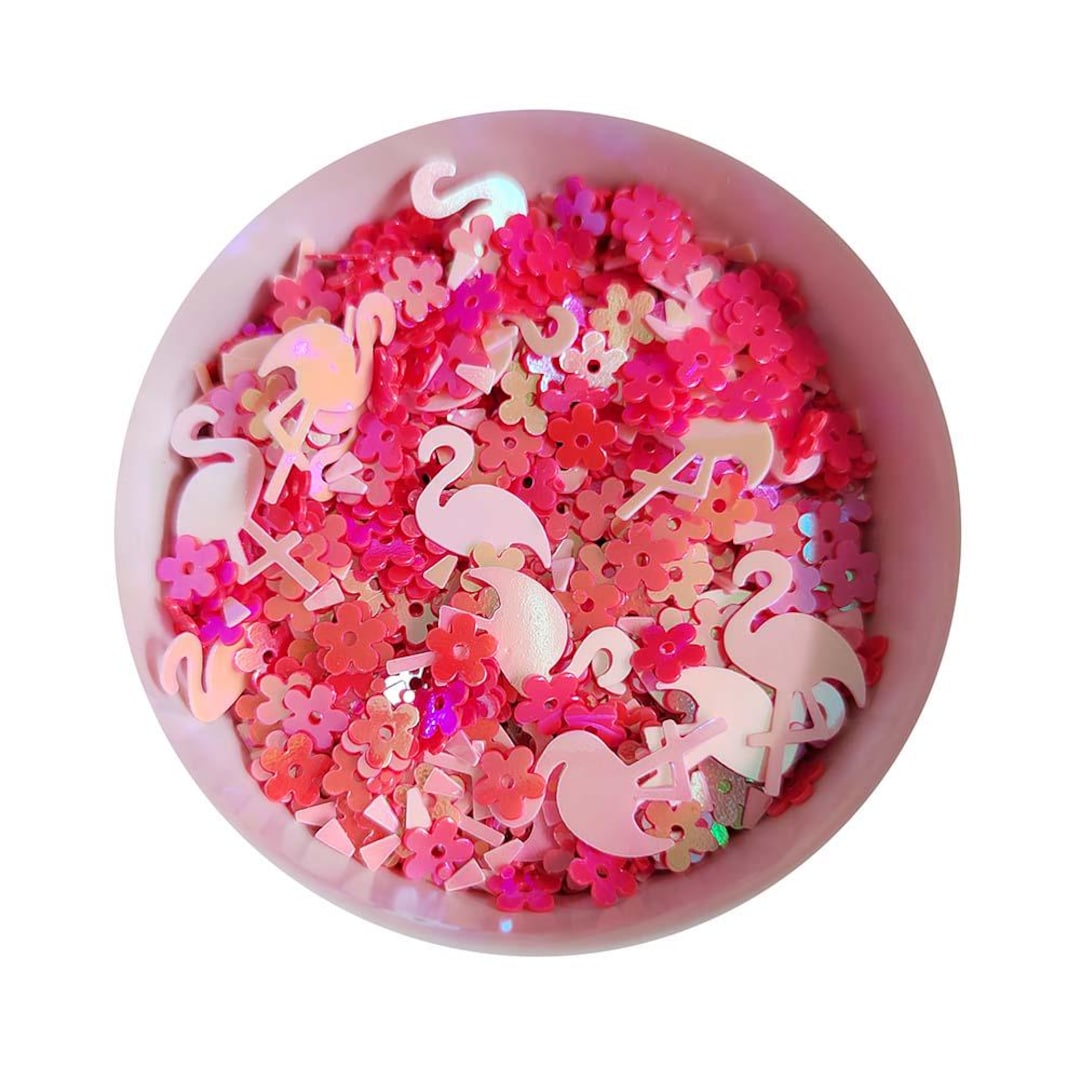 Pink Flamingo Glitter Mix Flower Sequins for Crafts Paillettes Bag ...