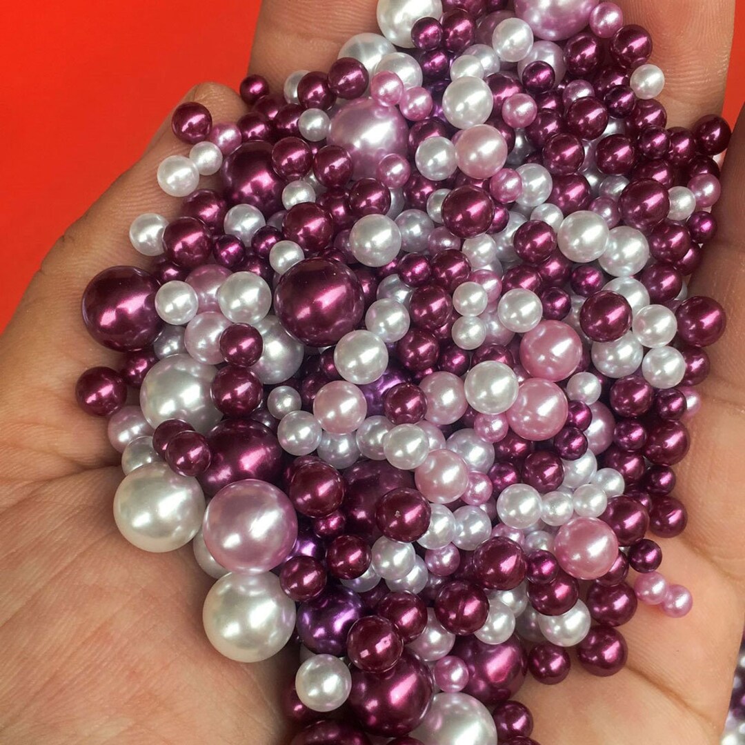 Plastic Imitation Pearl Beads No Hole for Nail Art Jewelry Making ...
