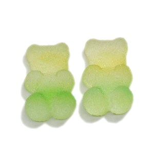 Gradient Color Simulated Gummy Bear Candy PVC Soft Resin Cabochon for Slime Toy Kids Foam Clay ...