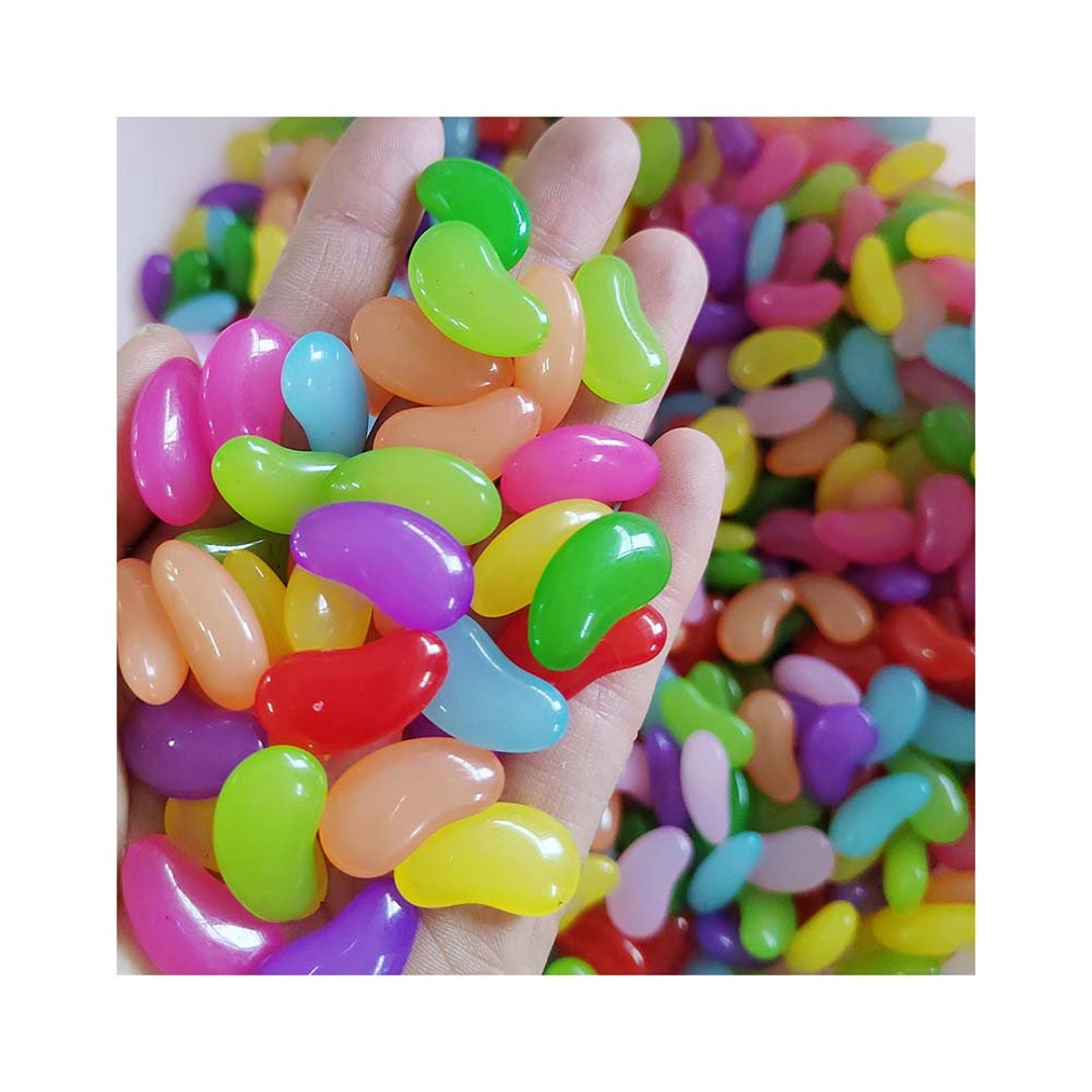 22mm Mini Resin Jelly Beans DIY Simulation Food Sweets Deco Parts Fake ...