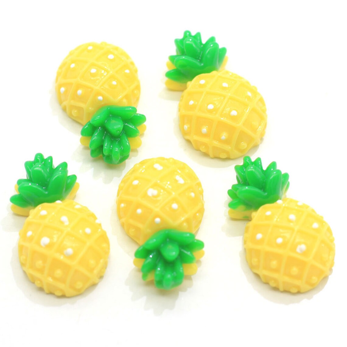50pcs Slime Charm Mini Pineapple Cabochon Resin Flatback for - Etsy