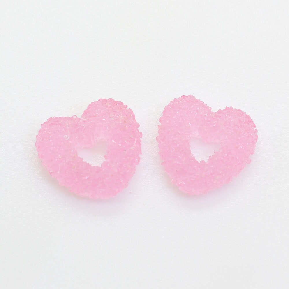 Heart Shape Fake Candy Gumdrop Resin Cabochon Flatback Simulation Food ...