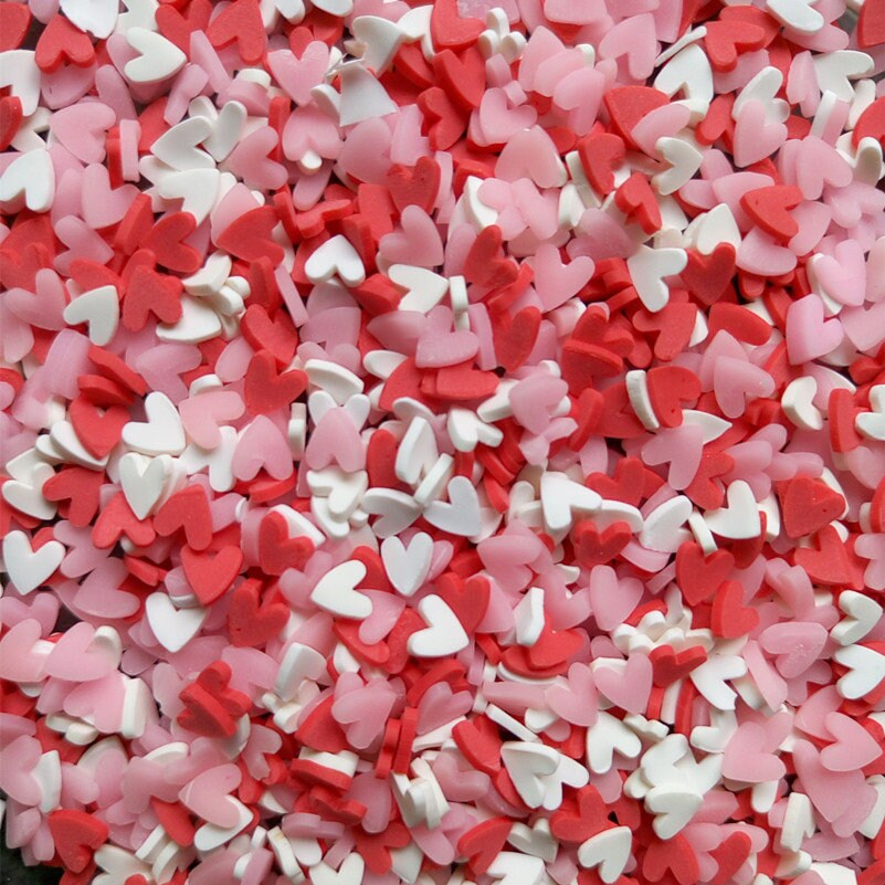 100g Love Heart Slices Fimo Polymer Clay Sprinkles for Crafts - Etsy