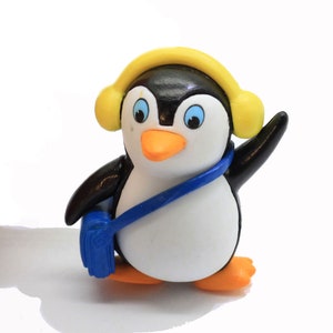 4pcs/set DIY Crafts Mini Winter Penguin Miniature Figurine Christmas ...