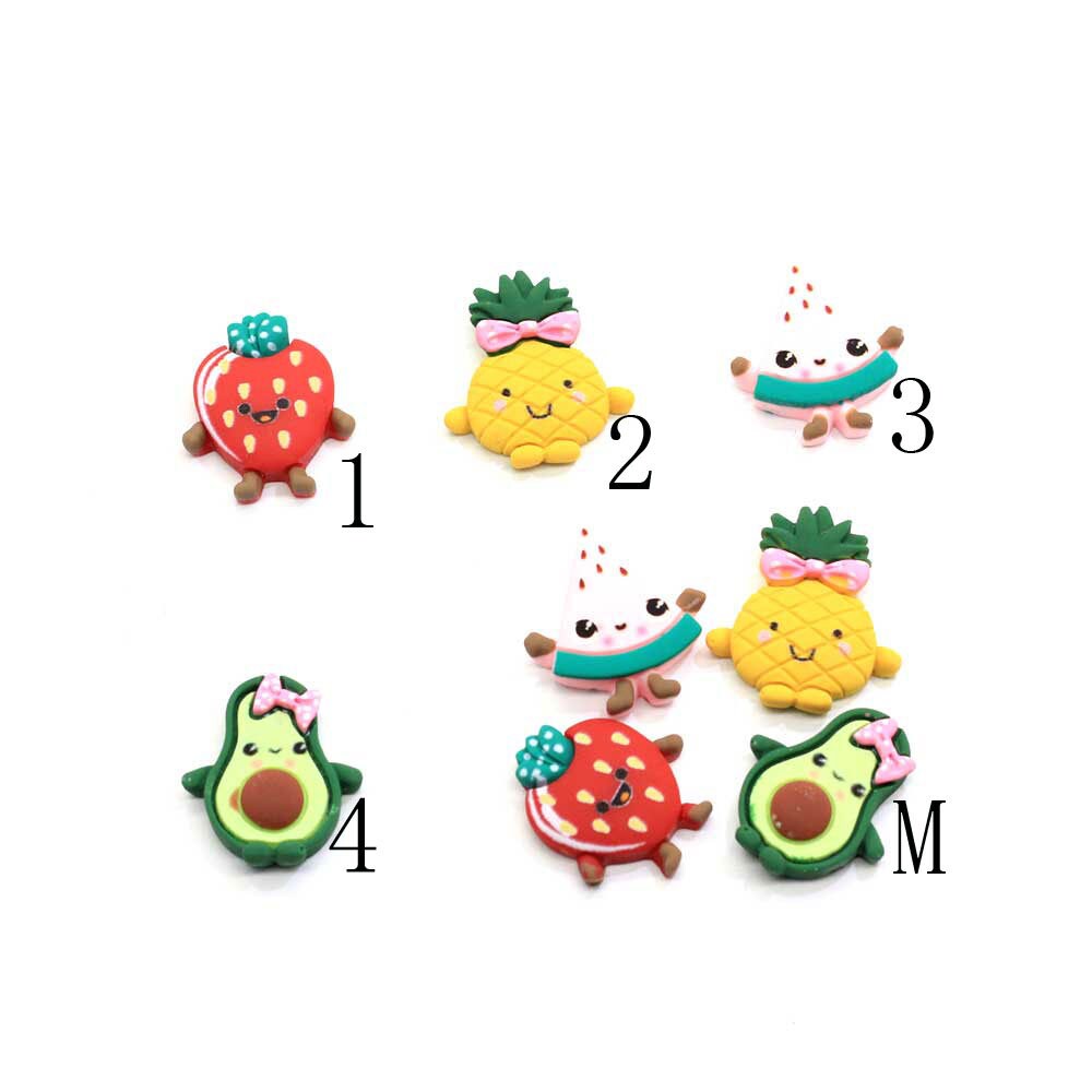 Resin Cartoon Fruits Decoration Crafts Falt Back Cabochon Scrapbooking ...