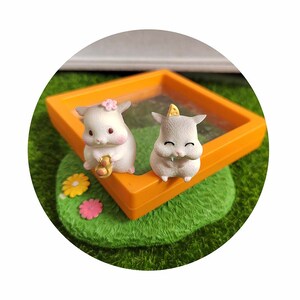 Cute Chubby Hamster Figure for Crafts Car Desk Ornament Cart Decoration ...