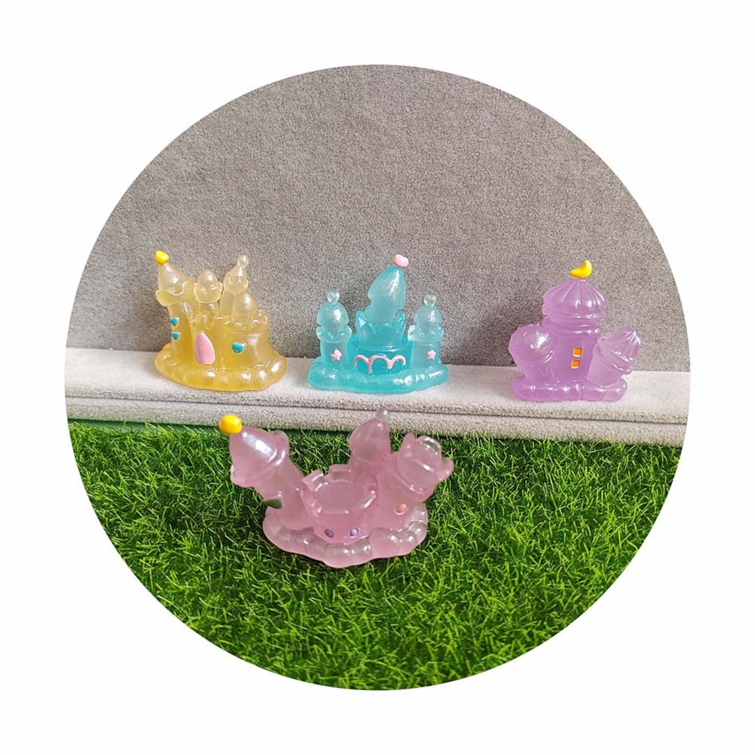 Glow in Dark Mini Resin Castle Miniature Figures 3D Luminous Little ...
