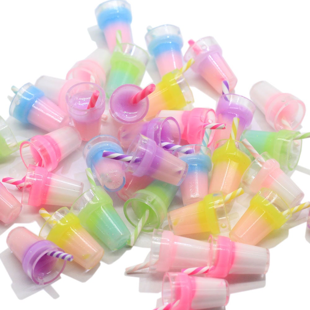 3D New Style Boba Slime Charms Resin Cute Bubble Milk Tea Cup - Etsy