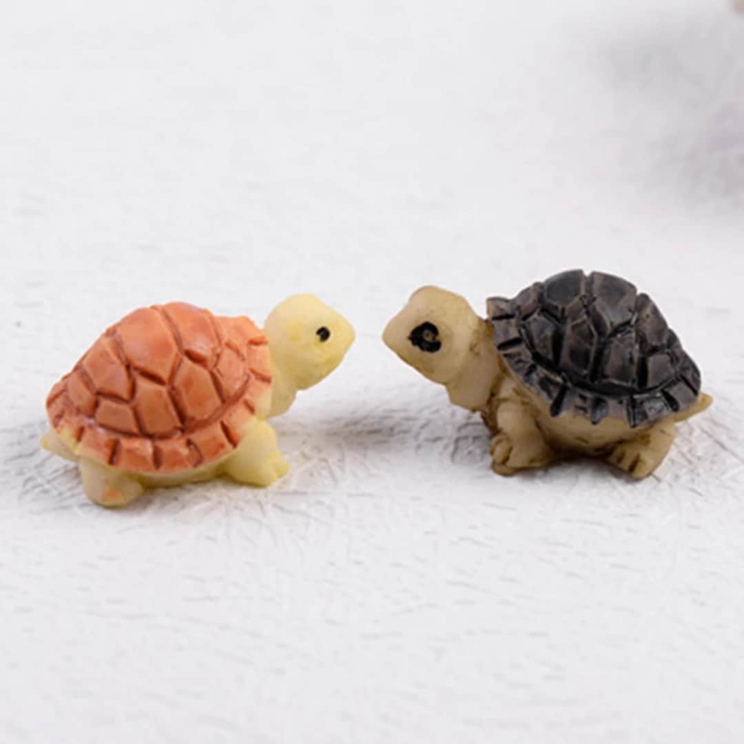 Resin Turtle Ornament Family Micro Landscape Decoration Mini Turtle ...
