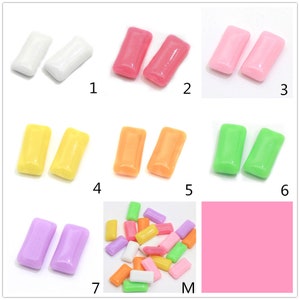 Simulation Chewing Gum Food Play Slime Accessories Polymer Clay Charms ...