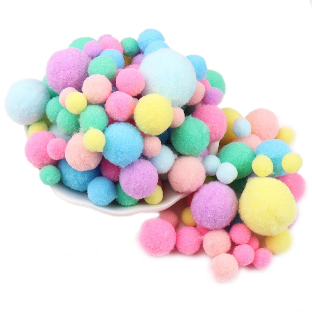 Mix Color Mini Fluffy Soft Pom Poms Pompoms Ball Handmade Kids Toys ...