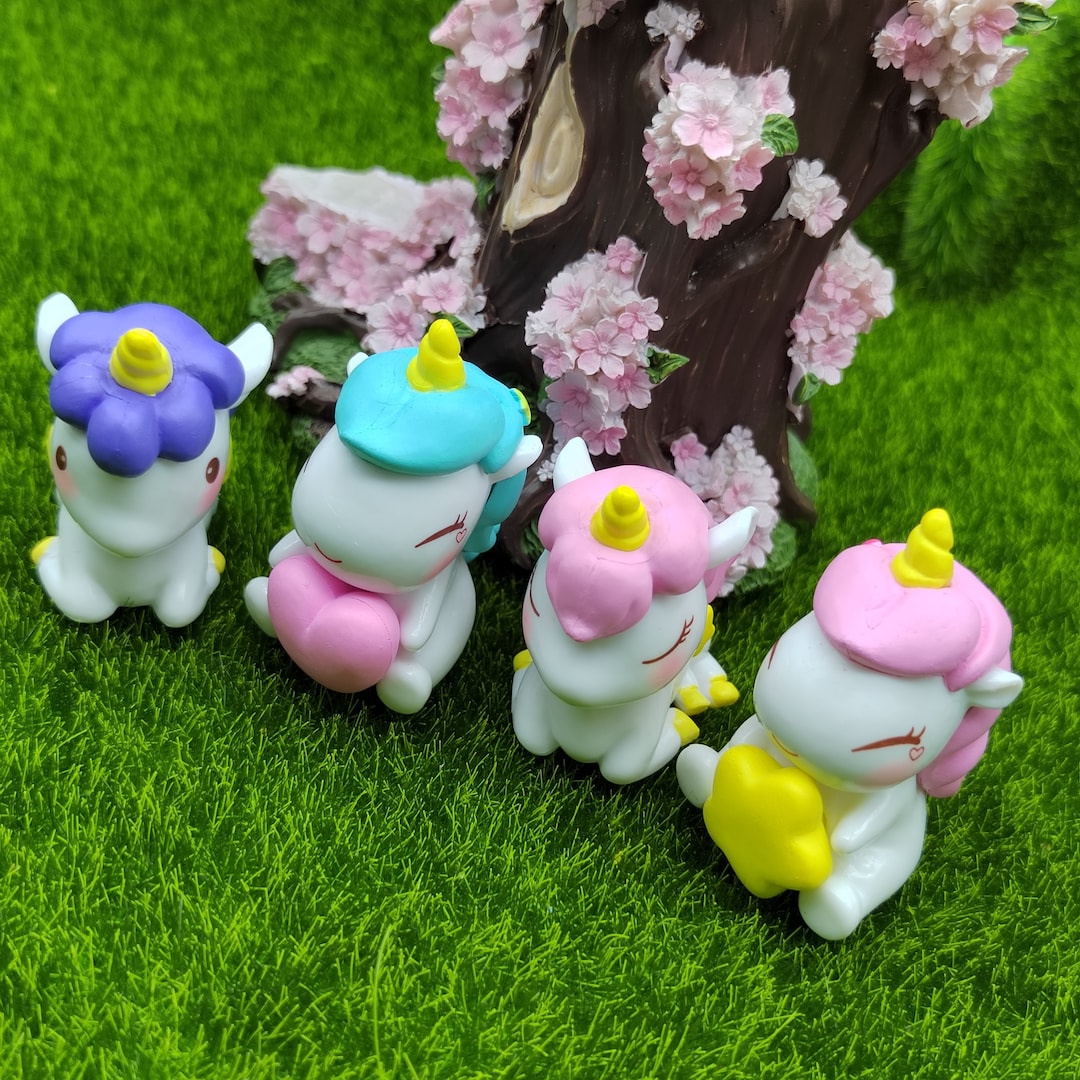Cute Star Unicorn Small Statue Little Figurine Crafts Figure Ornament ...