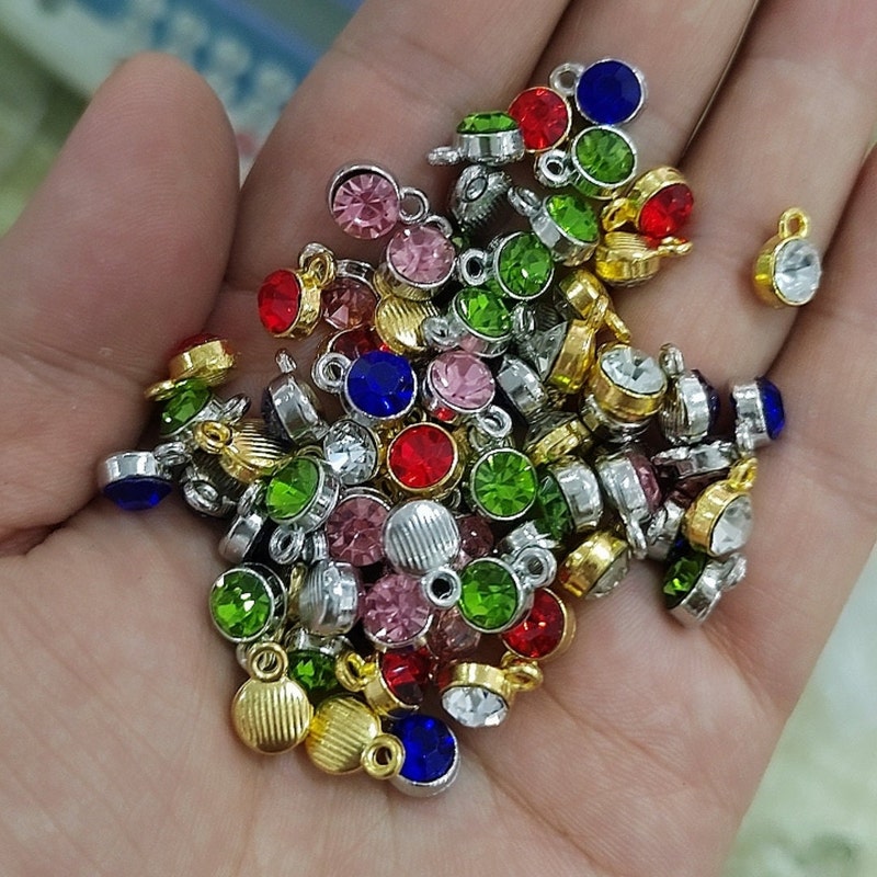 Rhinestones Charm - Etsy