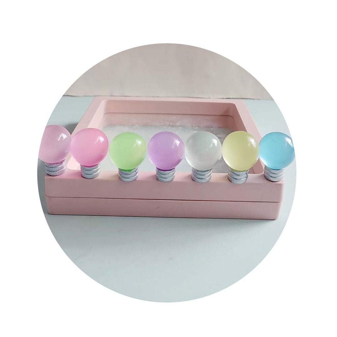 Resin Cabochon Luminous Bulbs Miniature Figurines Fairy Garden ...